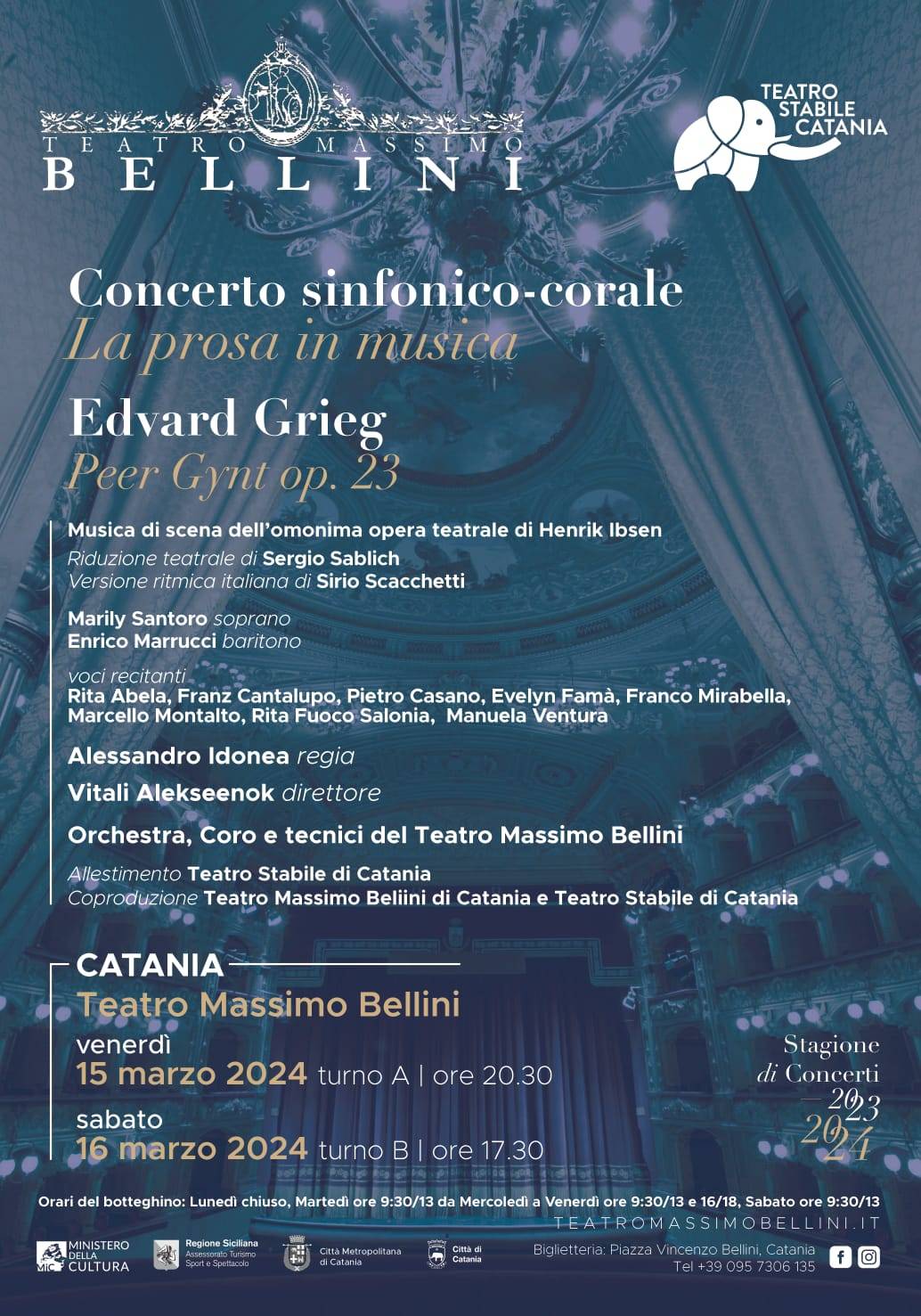 Teatro Massimo Bellini. La prosa in musica. Concerto sinfonico – corale ...